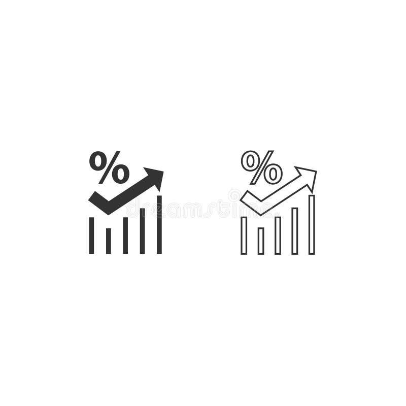Trend up icon stock vector. Illustration of idea, finance - 206452939