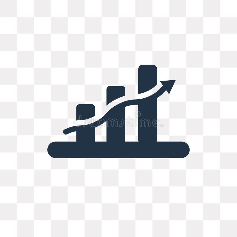 Trend Vector Icon Isolated on Transparent Background, Linear Trend ...