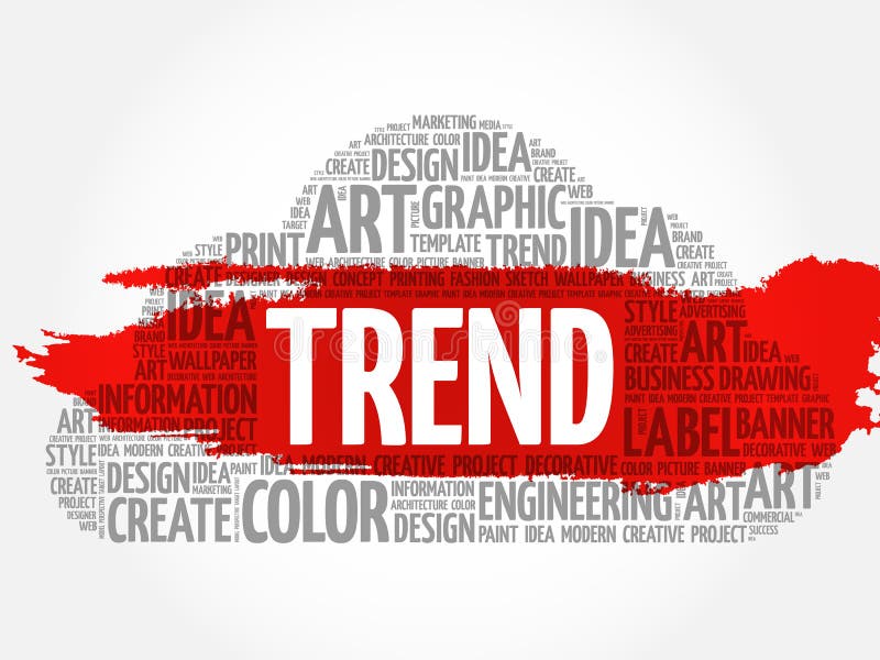 TREND word cloud stock illustration. Illustration of online - 200317495