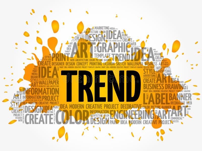 TREND word cloud stock illustration. Illustration of online - 200317495