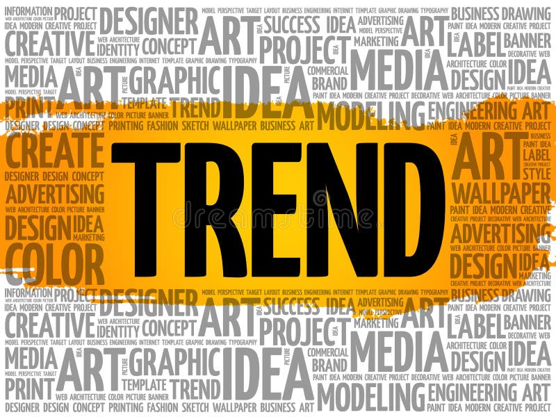 TREND Word Cloud, Creative Concept Stock Illustration - Illustration of ...