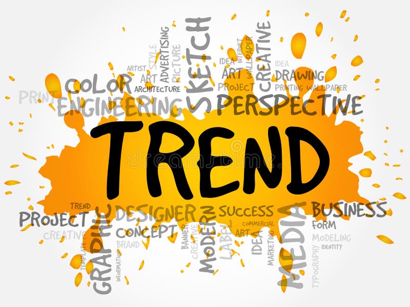 TREND Word Cloud, Creative Concept Stock Illustration - Illustration of ...