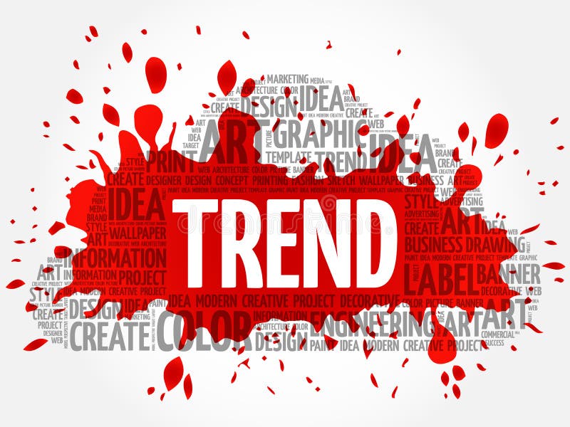 Trend Word 2020 Written in White Chalk on a Black Chalkboard Stock ...