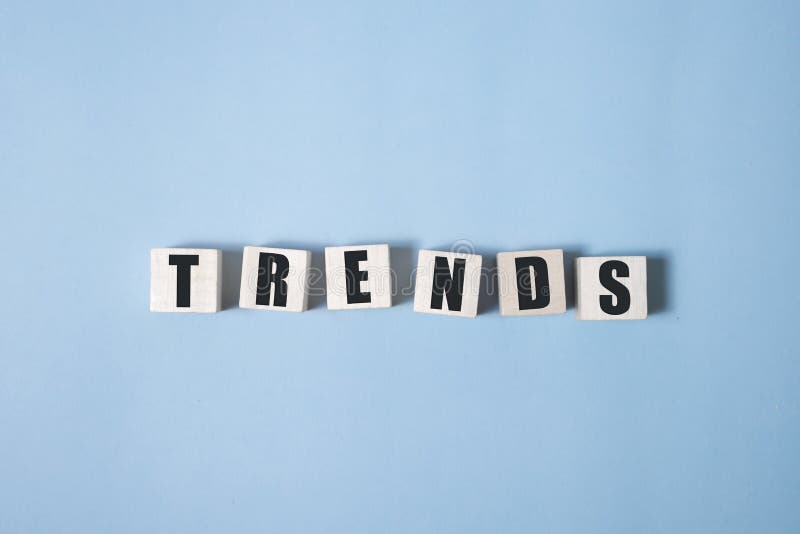 The Word Trends and 2020 on Wooden Cube Block. 2020 Trend Concept Stock ...