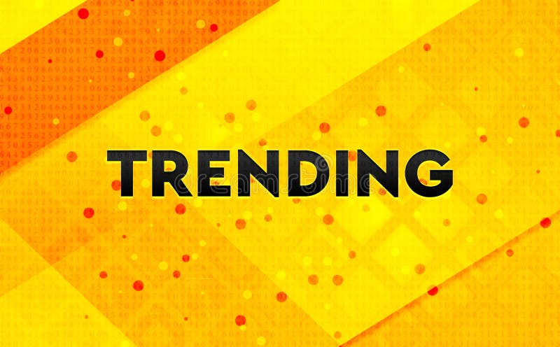Trending Abstract Digital Banner Yellow Background Stock Illustration ...