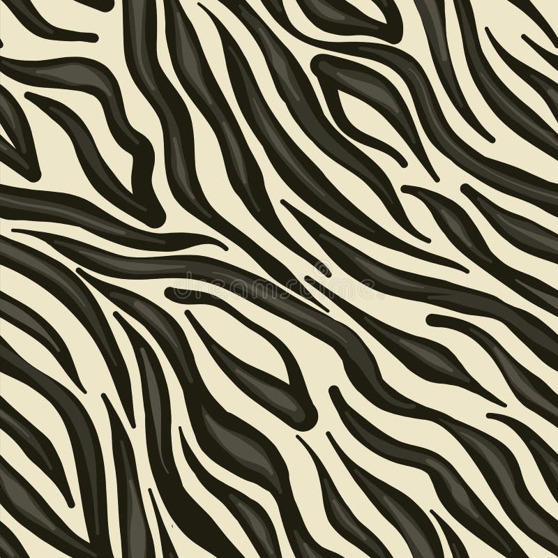 Zebra Skin Seamless Pattern Stock Illustration - Illustration of ...