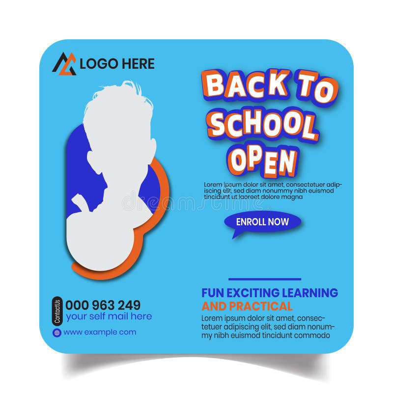 Trending Back To School Web Banner Template Stock Vector - Illustration ...