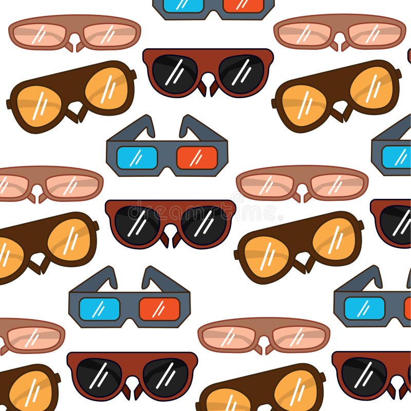 Trending Eyeglasses Seamless Pattern Background Vector Stock Vector ...