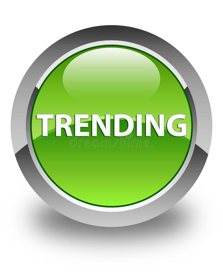Trending Glossy Green Round Button Stock Illustration - Illustration of ...