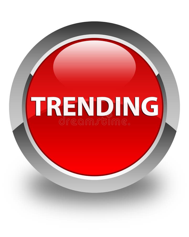 Trending Glossy Red Round Button Stock Illustration - Illustration of ...
