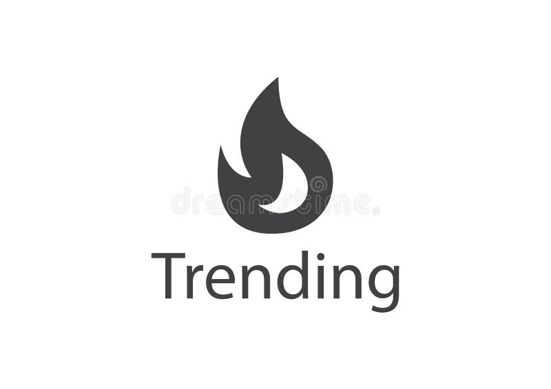 Trending logo stock vector. Illustration of heat, news - 118241271
