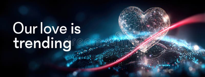 Trending Love Portrayed through a Vibrant Data Chart with Glowing ...