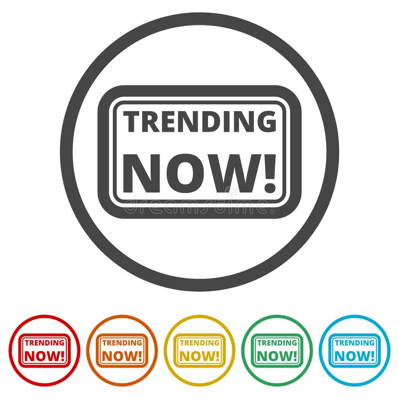 Trending Now Icon, 6 Colors Included Stock Vector - Illustration of ...