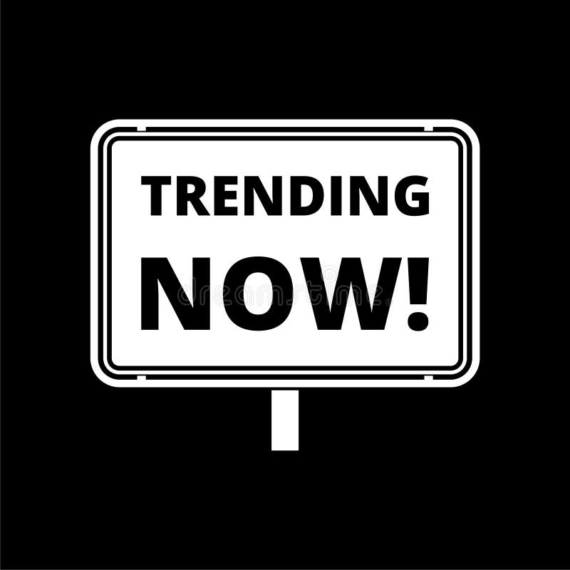 Trending now icon stock vector. Illustration of label - 173000035