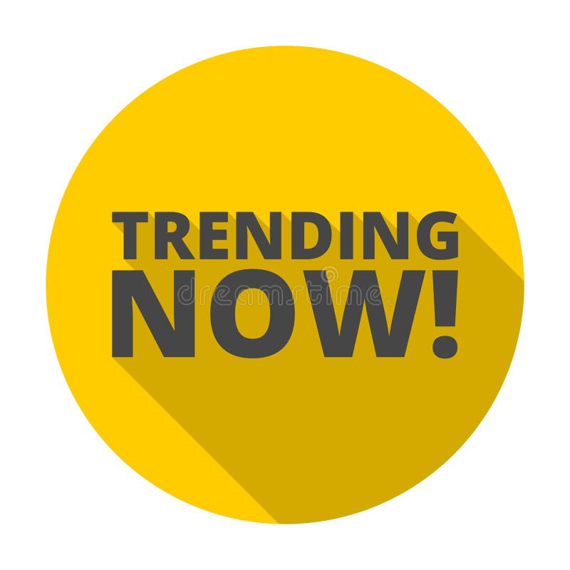 Trending Now Icon with Long Shadow Stock Vector - Illustration of ...