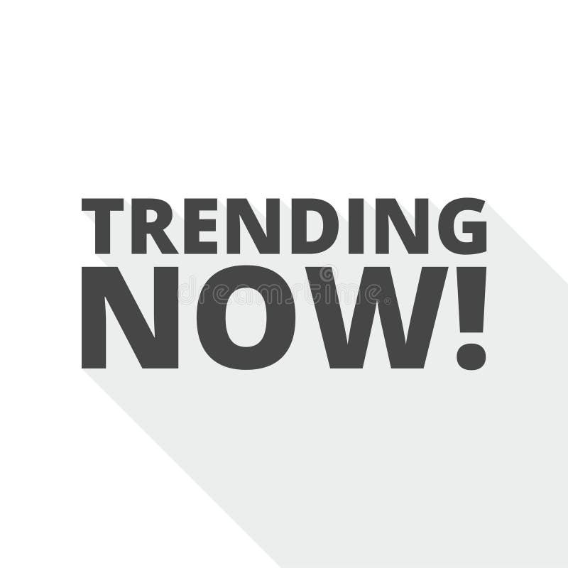 Trending Now Icon with Long Shadow Stock Vector - Illustration of ...