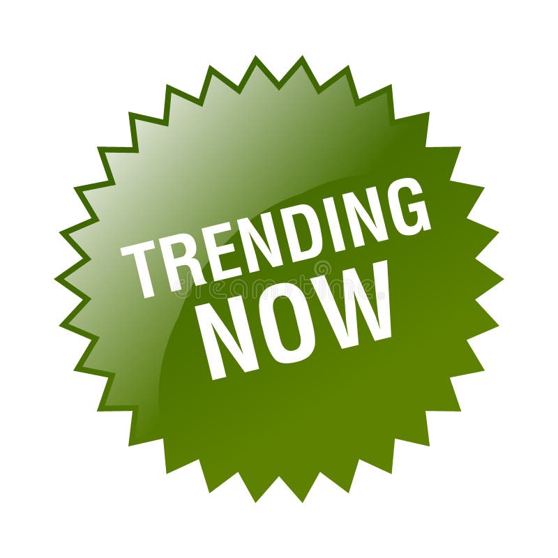 Trending now stock vector. Illustration of color, sticker - 123519350