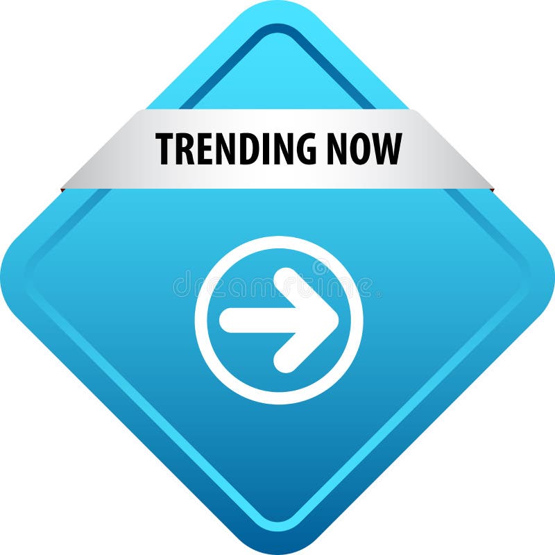 Trending now web button stock illustration. Illustration of icon ...