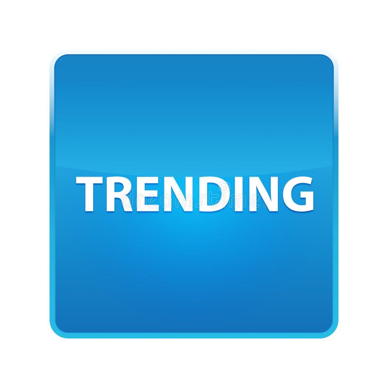 Trending Shiny Blue Square Button Stock Illustration - Illustration of ...