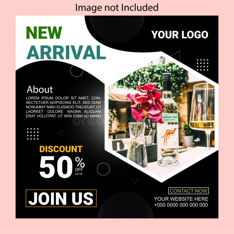 Visuals Trending Social Media Post Design Stock Vector - Illustration ...