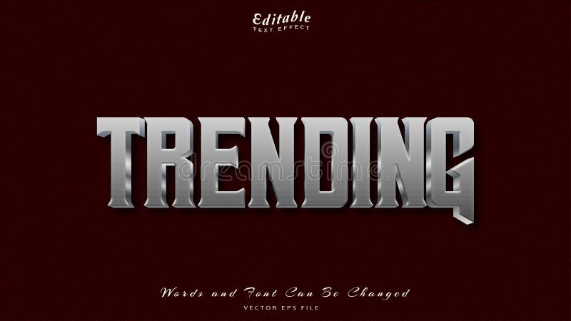 TRENDING TEXT EFFECT stock vector. Illustration of arrow - 244756003