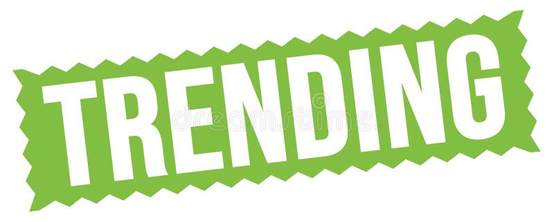 TRENDING Text Written on Green Stamp Sign Stock Illustration ...