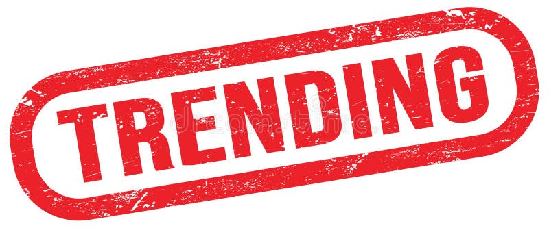 TRENDING, Text Written on Red Stamp Sign Stock Illustration ...