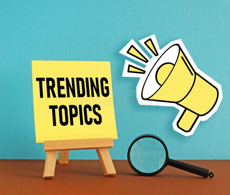 Trending Topics are Shown Using the Text Stock Image - Image of goal ...