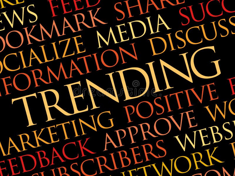 Trending Word Cloud Collage Stock Illustration - Illustration of ...