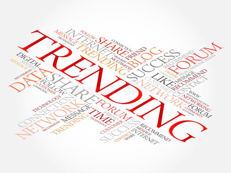 Trending Word Cloud Collage Stock Illustration - Illustration of ...