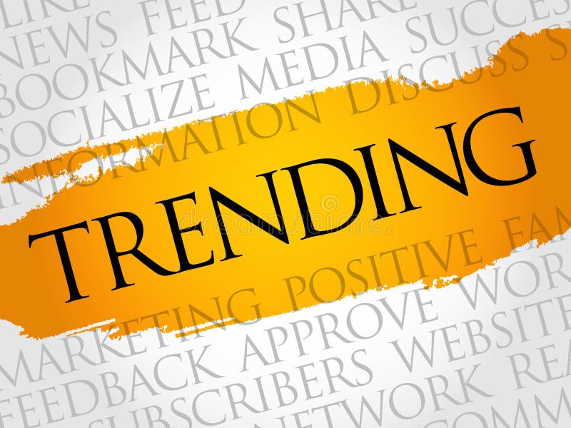 Trending Word Cloud Concept 2 Stock Illustration - Illustration of ...