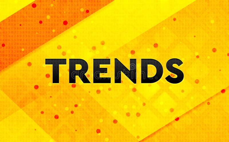 Trends Abstract Digital Banner Yellow Background Stock Illustration ...