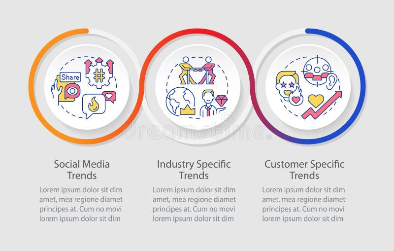 Trends Categories Loop Infographic Template Stock Vector - Illustration ...