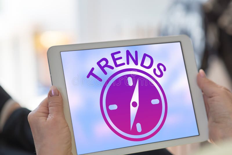 Trends concept on a tablet stock photo. Image of strategy - 222258404