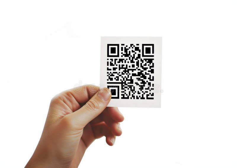 A Hand Gripping a Large QR Code, Ready To Scan, Symbolizing the ...
