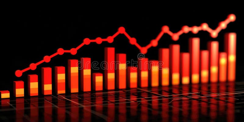 Trends in Data Visualization Using Red and Orange Bars Against a Black ...