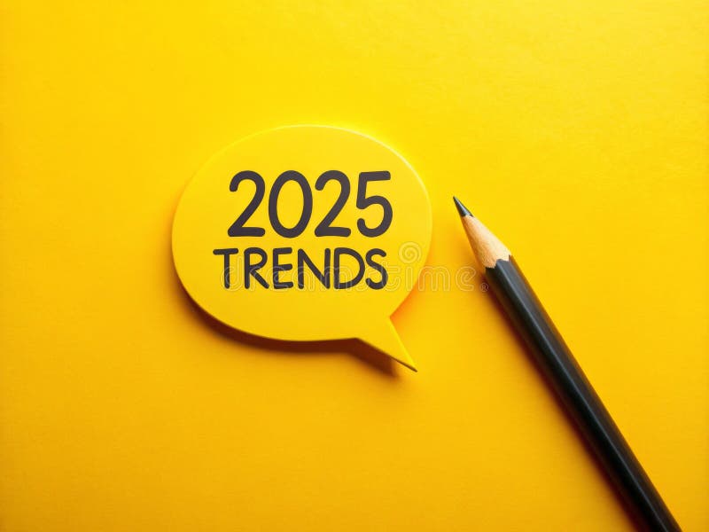 2025 Trends Forecasted Silhouette of Future Predictions Yellow ...
