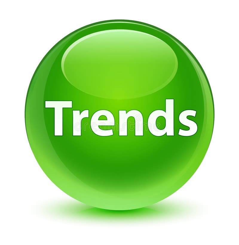 Trends Glassy Green Round Button Stock Illustration - Illustration of ...