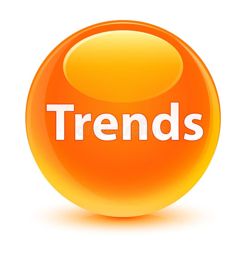 Trends Glassy Orange Round Button Stock Illustration - Illustration of ...