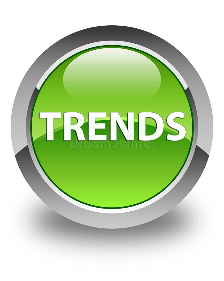 Trends Glossy Green Round Button Stock Illustration - Illustration of ...