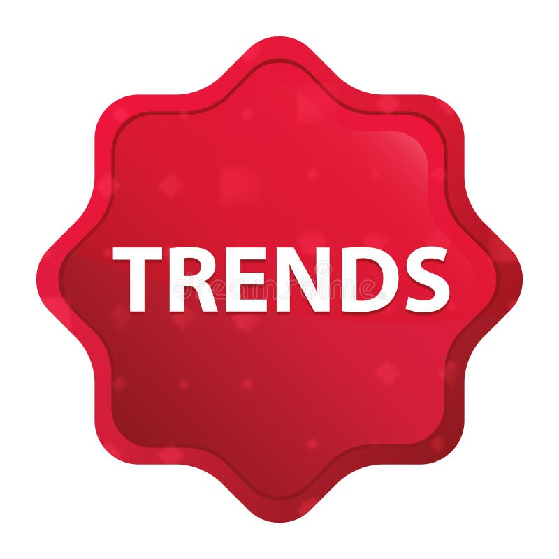 Trends Misty Rose Red Starburst Sticker Button Stock Illustration ...