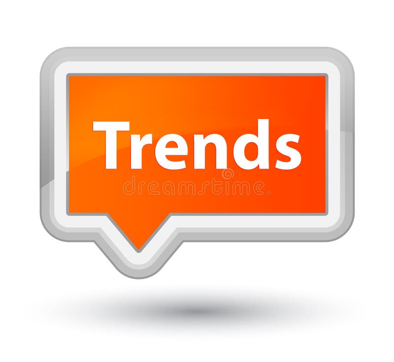 Trends Prime Orange Banner Button Stock Illustration - Illustration of ...