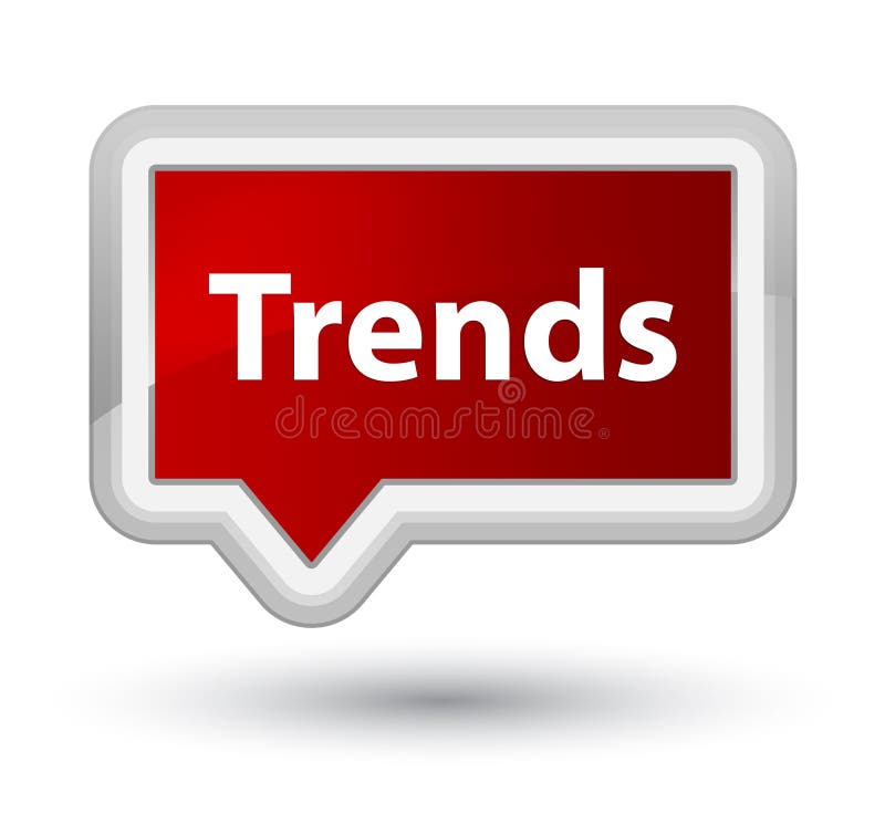 Trends Prime Red Banner Button Stock Illustration - Illustration of ...