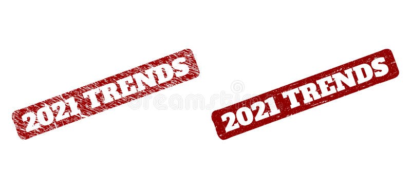 2021 TRENDS Red Rounded Rough Rectangle Watermark with Grunge Surfaces Stock Vector ...