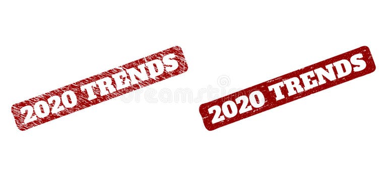 2020 TRENDS Red Rounded Rough Rectangular Stamp Seal with Corroded Textures Stock Vector ...