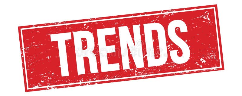 TRENDS Text on Red Grungy Rectangle Stamp Stock Illustration ...