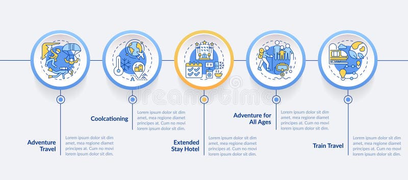 Trends in Traveling Blue Circle Infographic Template Stock Vector ...