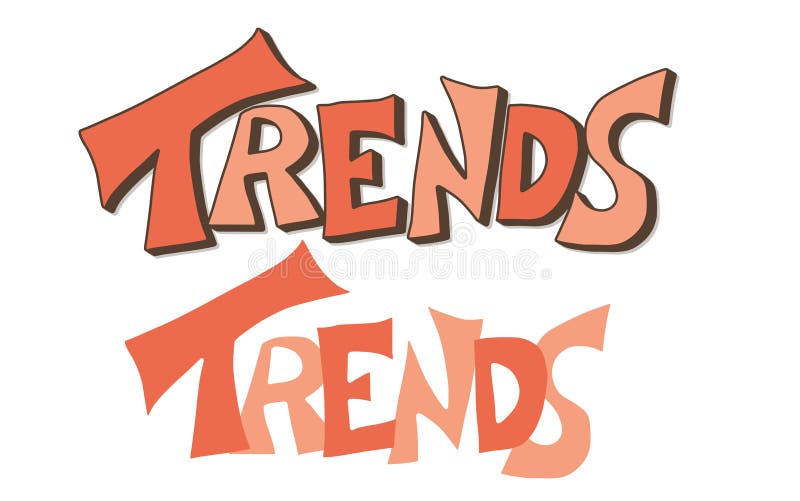 Trends Vector Text. Hand Drawn Vector Message Stock Vector ...