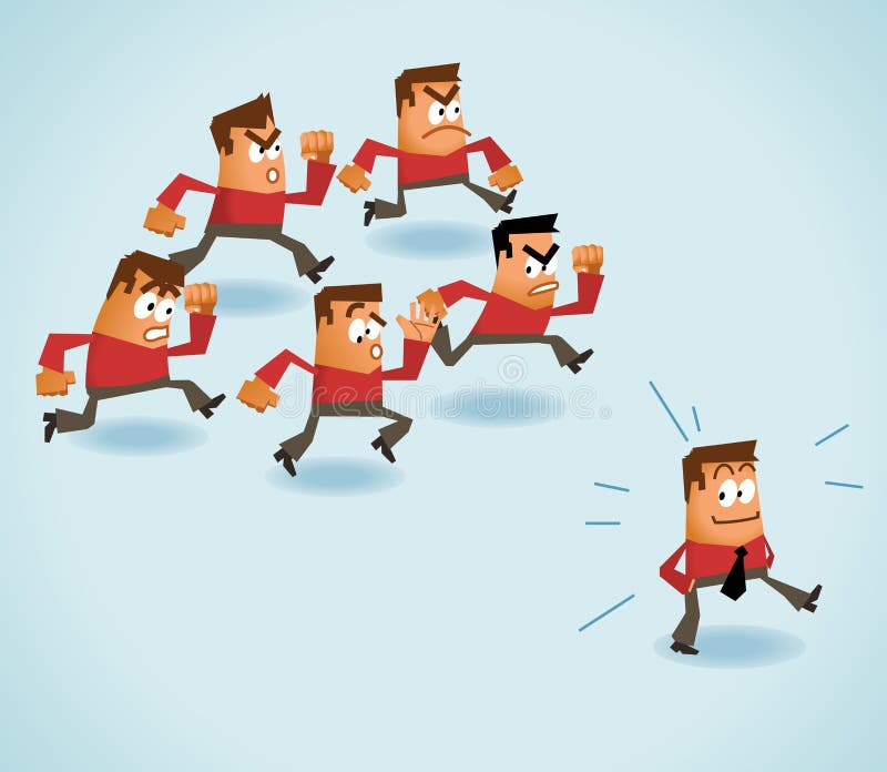 Trendsetter and follower stock vector. Illustration of followers - 25058892