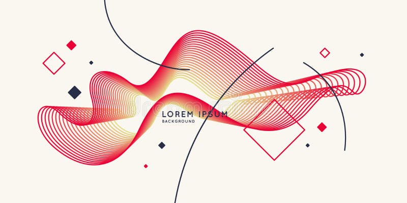 Trendy Abstract Background. Composition of Geometric Forms. Modern ...